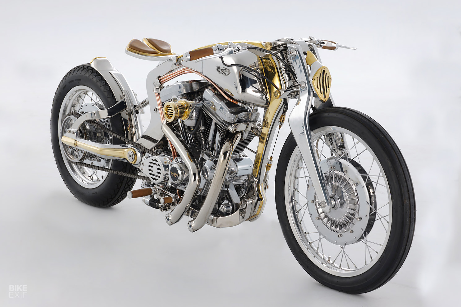Kinetic Art: A handbuilt board tracker with a Harley Sportster engine…