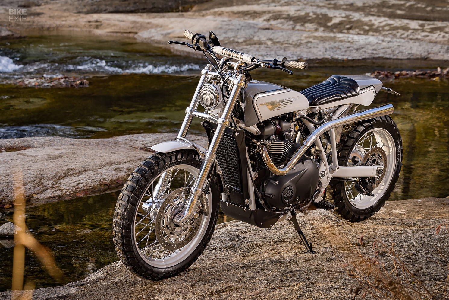 Fresh from Heiwa MC: A modern Triumph Scrambler 900 with retro style…